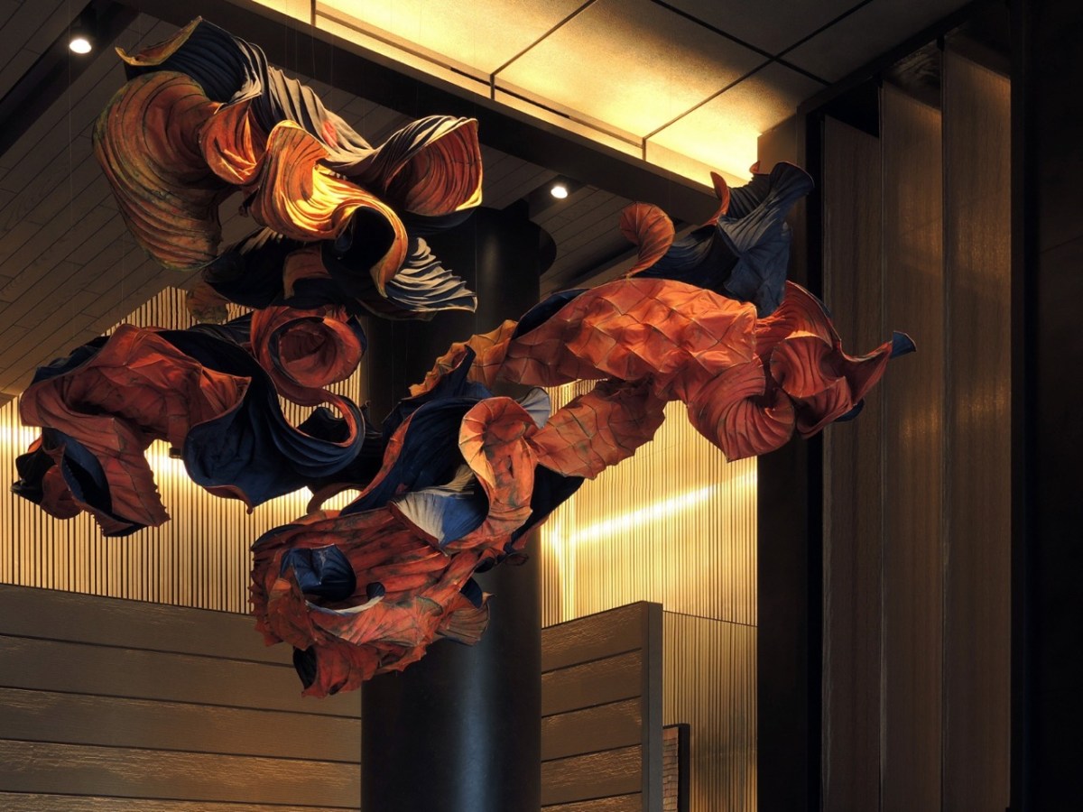 Fiery installation in the AMAN Hotel New York – Gentenaar Torley Paper ...
