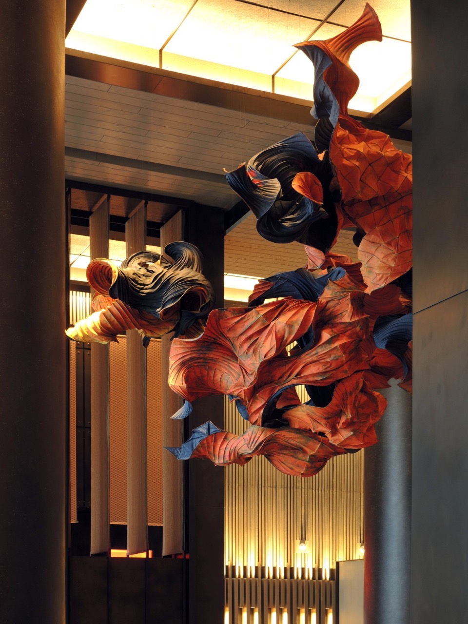 Fiery installation in the AMAN Hotel New York – Gentenaar Torley Paper ...